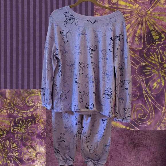 Disney | Intimates & Sleepwear | Disney Gray Pajama Set With Cartoon ...